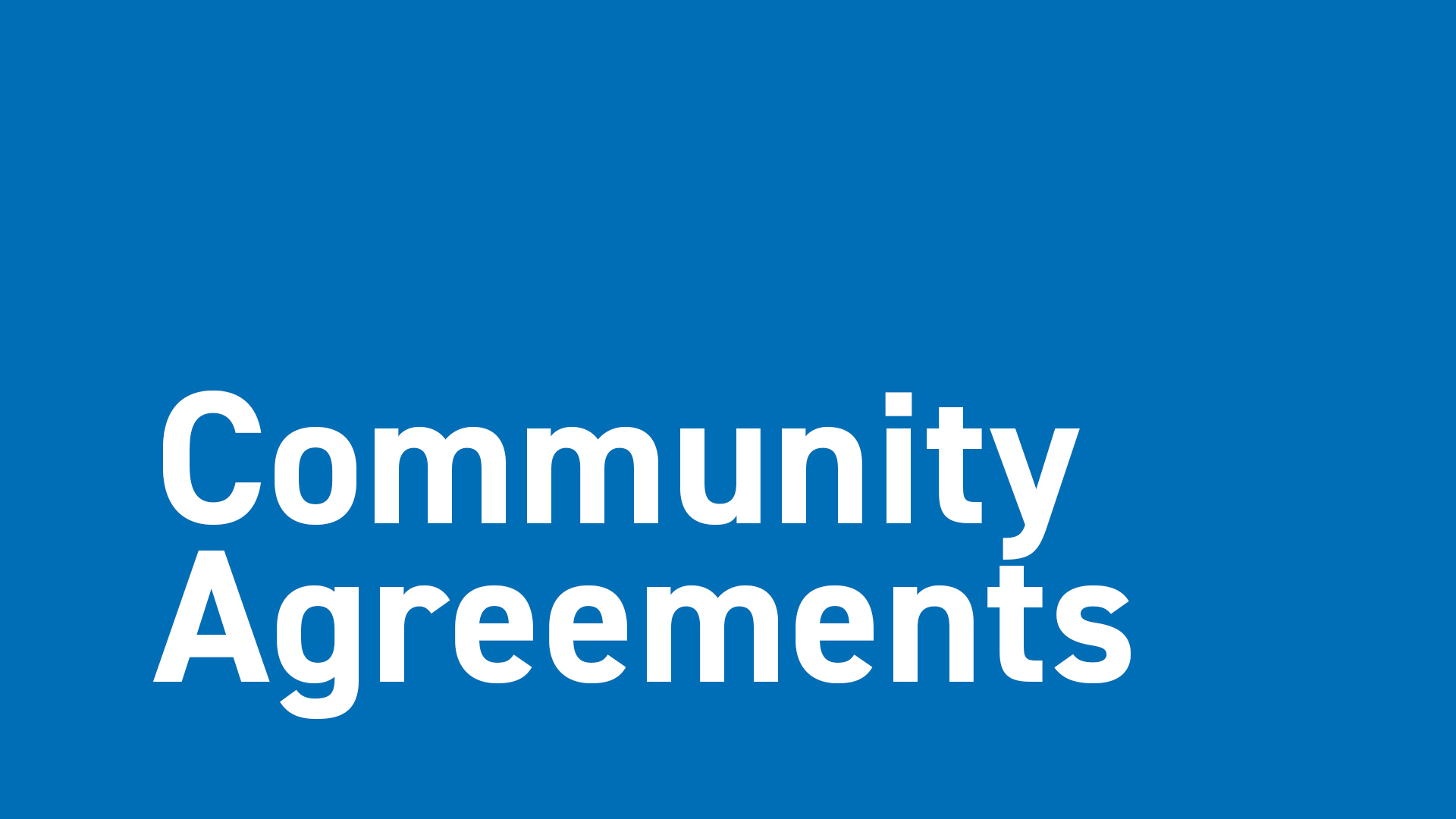 Community Agreements - Opsis Architecture