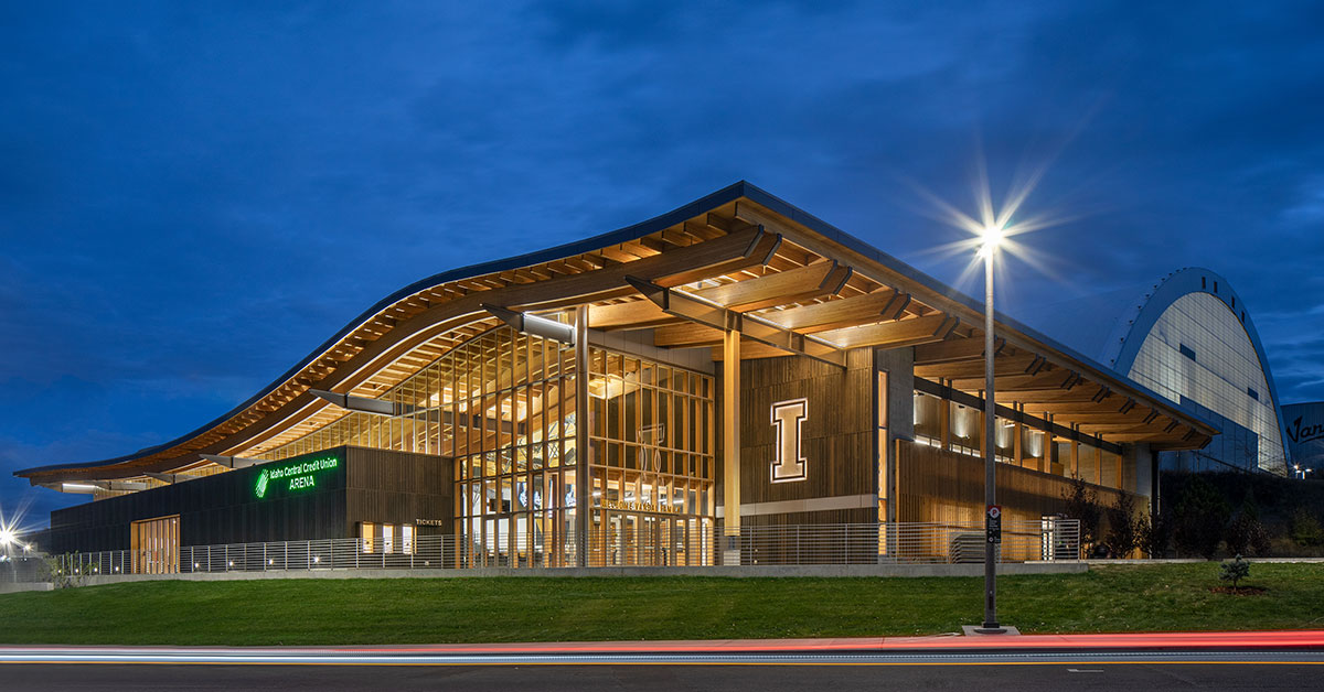 Idaho Central Credit Union Arena recognized by 2021-22 Wood Design ...